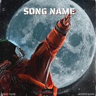 Space Astronaut Music Polygon CD Cover Template | PosterMyWall