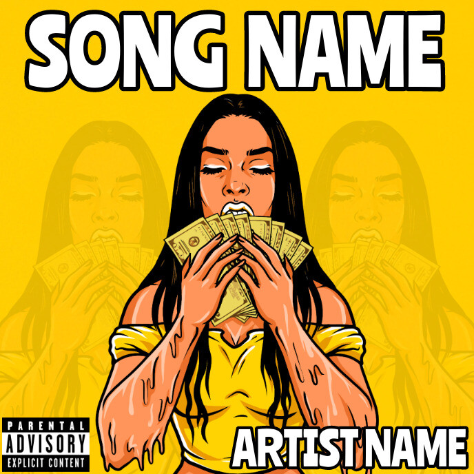 Album Cover - Golden Drip Template | PosterMyWall