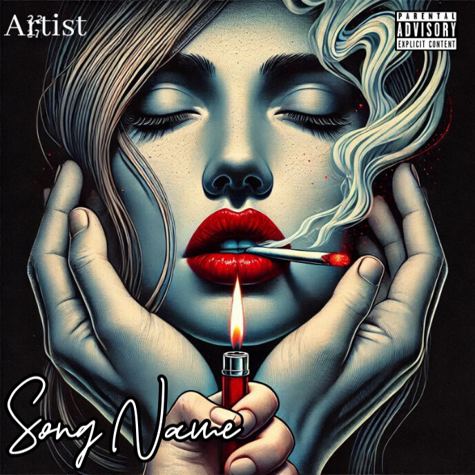 Album Cover Lips Album Cover Album Cover Template | PosterMyWall