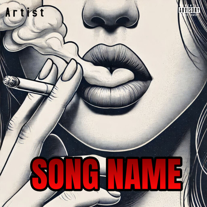 Album Cover Lips Album Cover Album Cover Template | PosterMyWall