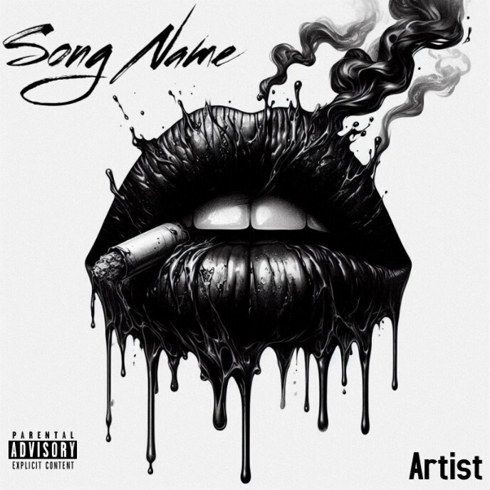 Album Cover Lips Album Cover Album Cover Template | PosterMyWall