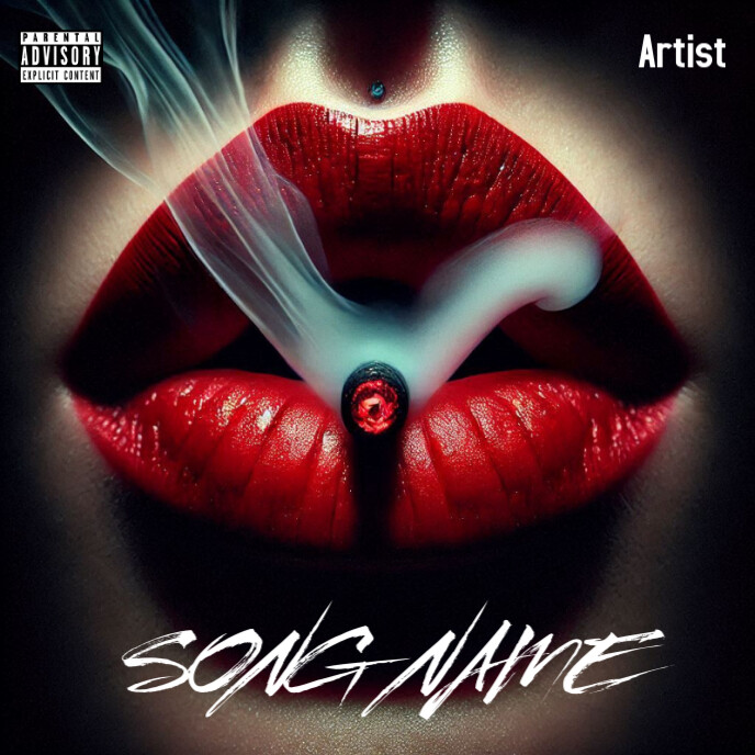 Album Cover Lips Album Cover Album Cover Template | PosterMyWall