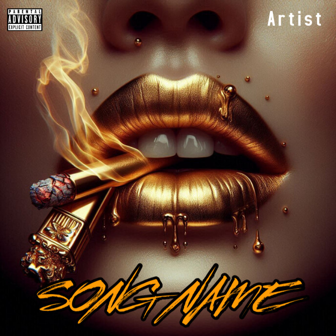 Album Cover Lips Album Cover Album Cover Template | PosterMyWall