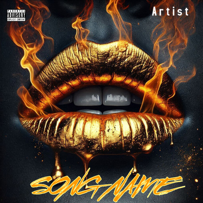 Album Cover Lips Album Cover Album Cover Template | PosterMyWall