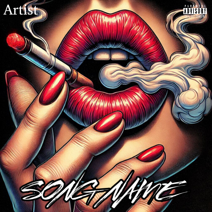 Album Cover Lips Album Cover Album Cover Template | PosterMyWall