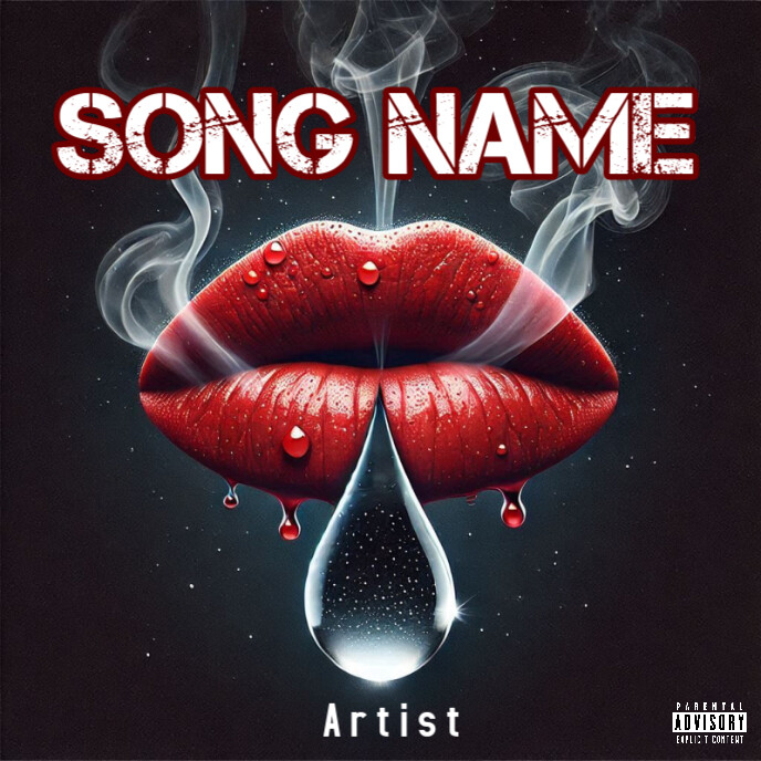 Album cover lips album cover Template | PosterMyWall