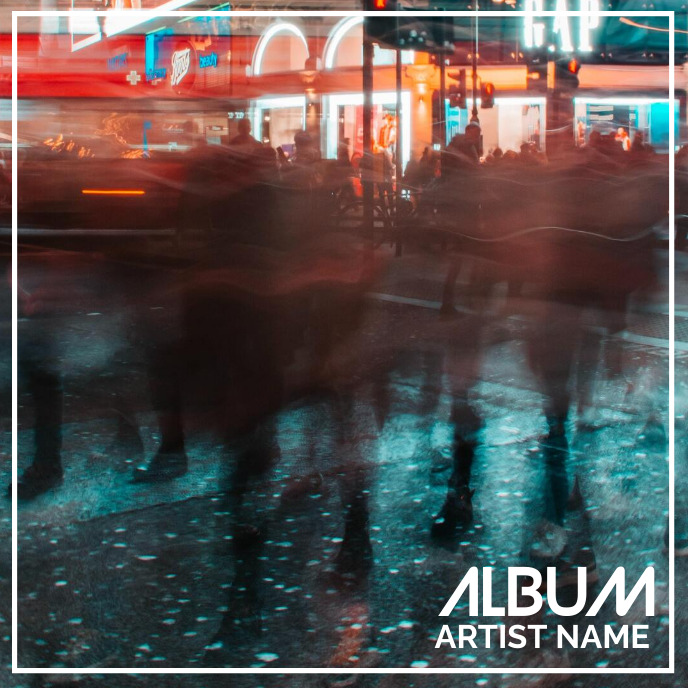 Copy of Album cover of blurred people | PosterMyWall