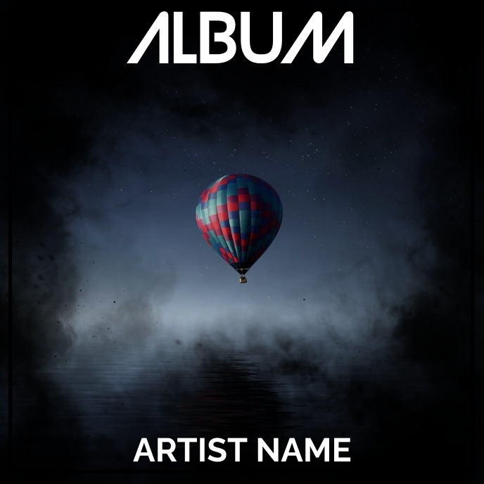 Album cover of hot air balloon Template | PosterMyWall