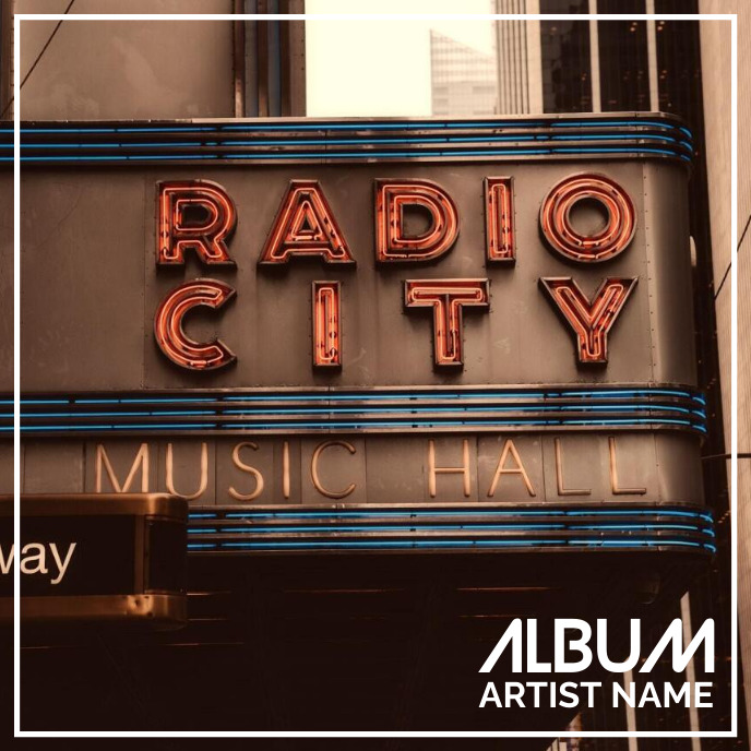 Album cover of neon lights Template | PosterMyWall