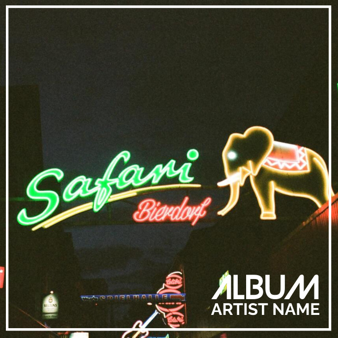 Album cover of neon lights Template | PosterMyWall