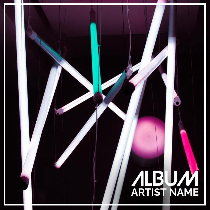Album cover of neon lights Template | PosterMyWall