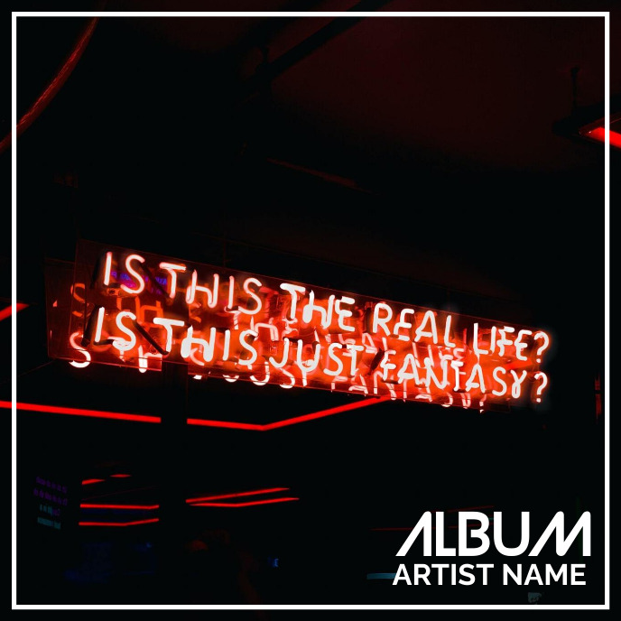 Album cover of neon lights Template | PosterMyWall