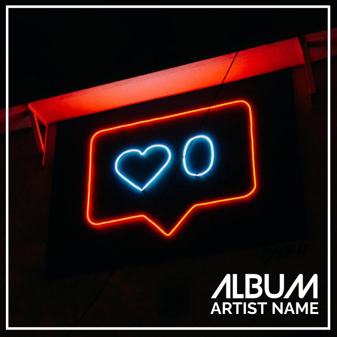 Album cover of neon lights Template | PosterMyWall