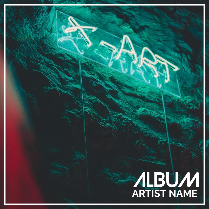 Album cover of neon lights Template | PosterMyWall