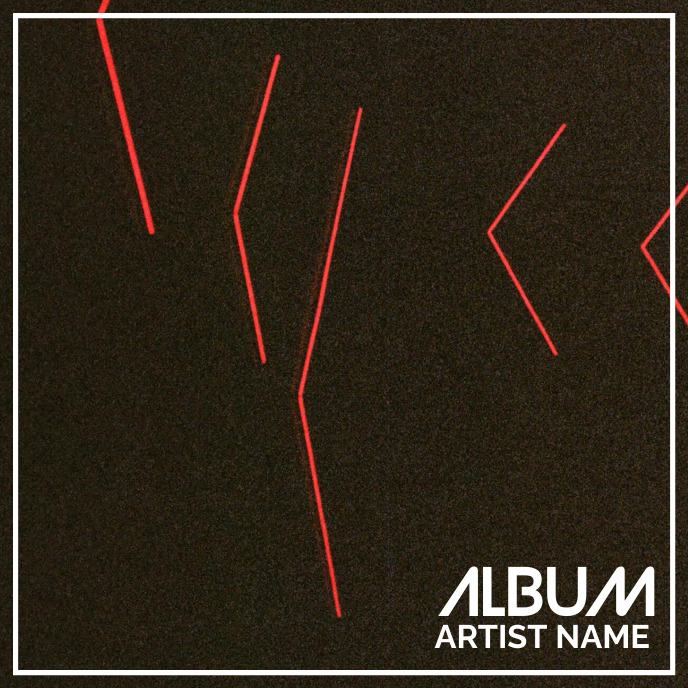 Album cover of neon lights Template | PosterMyWall