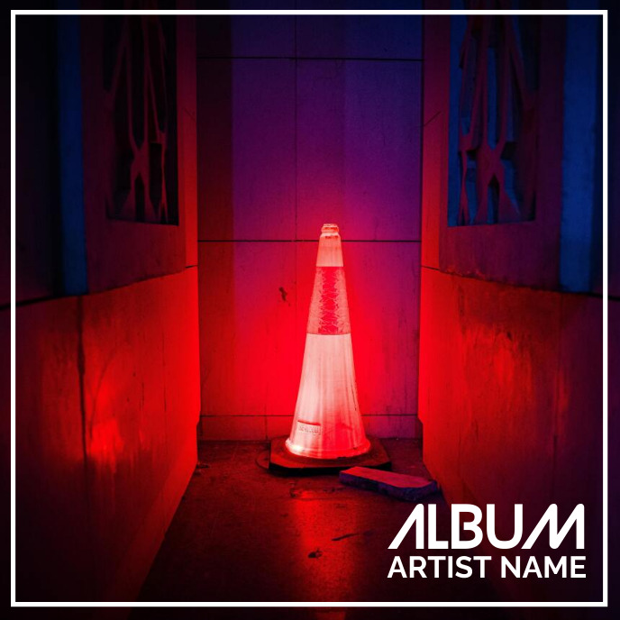Album cover of neon lights Template | PosterMyWall