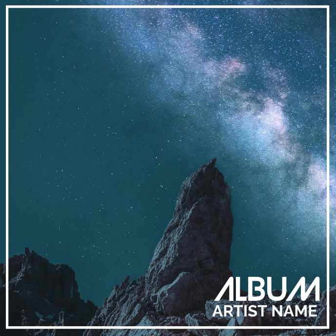 Album cover of night sky Template | PosterMyWall
