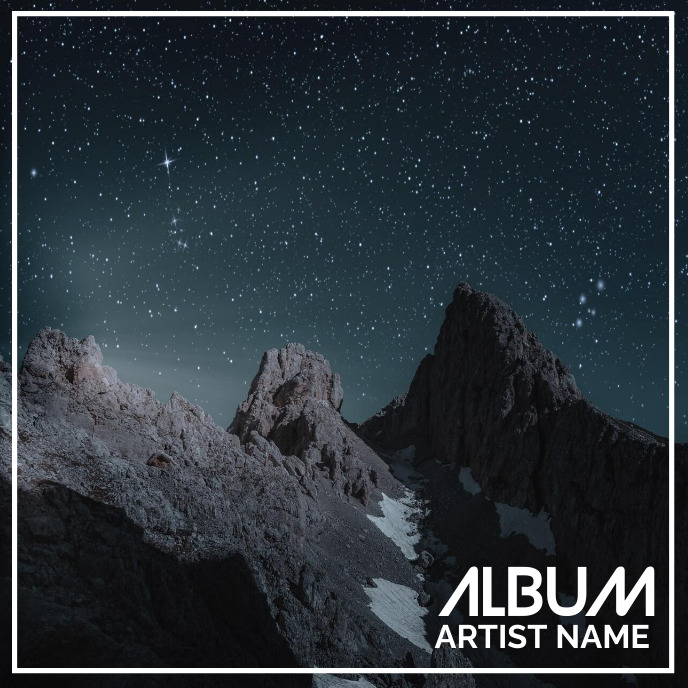 Album cover of night sky Template | PosterMyWall