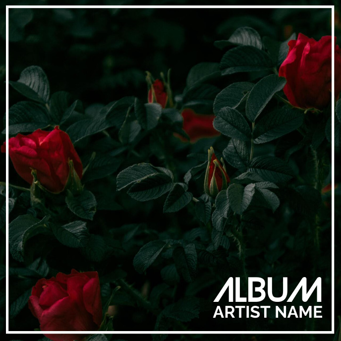 album cover of rose bush Template | PosterMyWall