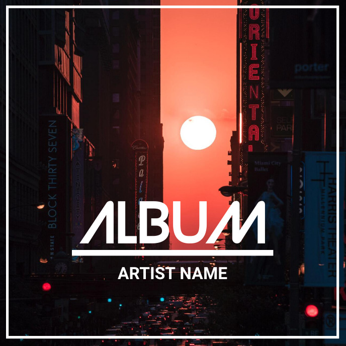 Album cover of sunset Template | PosterMyWall