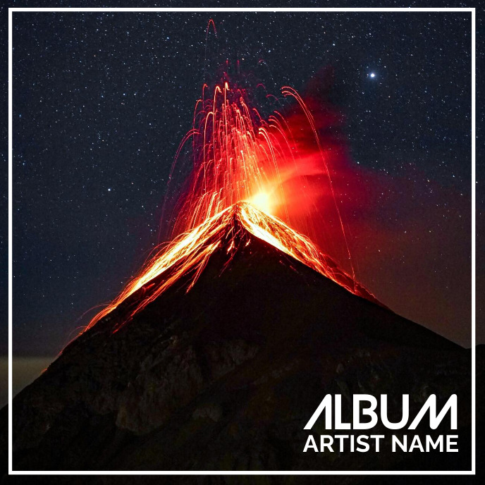 Album cover of volcano Template | PosterMyWall