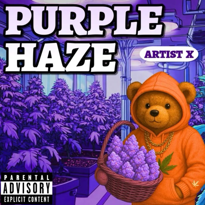 Album Cover Purple Haze Template | PosterMyWall