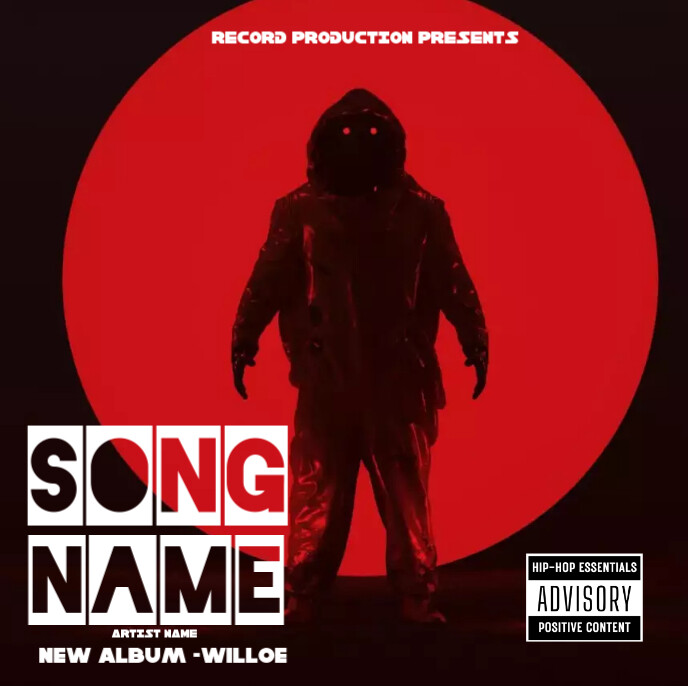 Album Cover Red Design Template | PosterMyWall