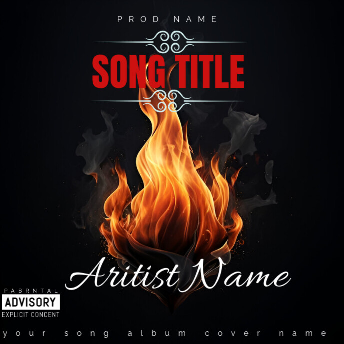 ALBUM COVER SONG TITLE Template | PosterMyWall