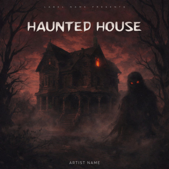 Album Cover Template "Haunted House" Music Cover | PosterMyWall