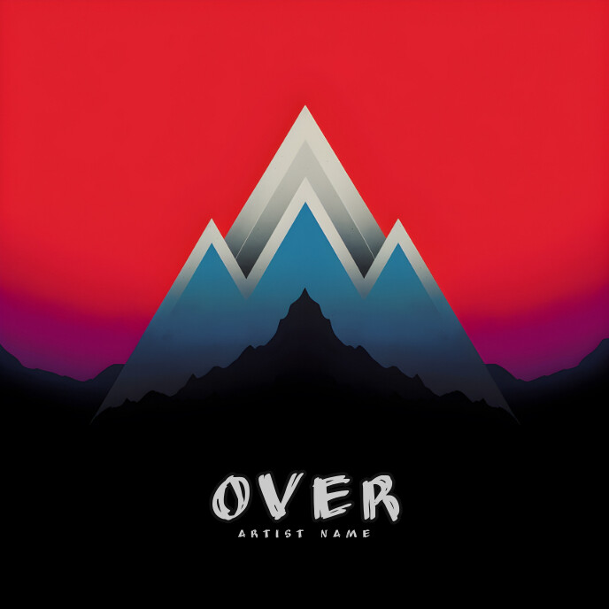 Album Cover Template "OVER" Music Cover | PosterMyWall