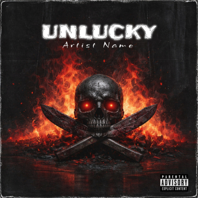 Album Cover Template "Unlucky" Music Cover | PosterMyWall