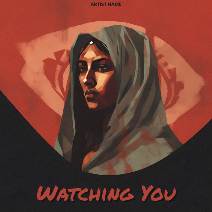 Album Cover Template "WATCHING YOU" | PosterMyWall