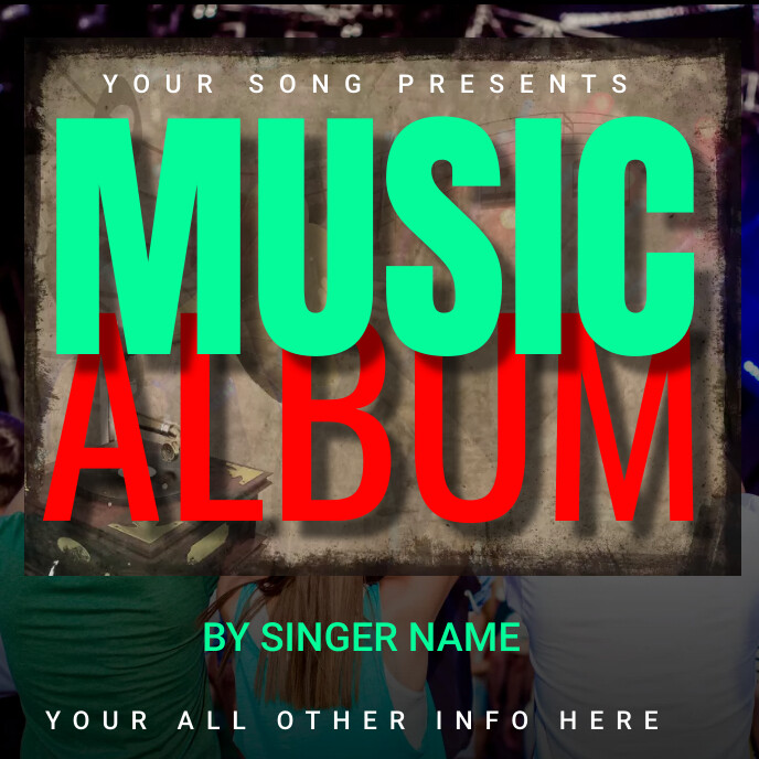 Plantilla de album cover template social media | PosterMyWall