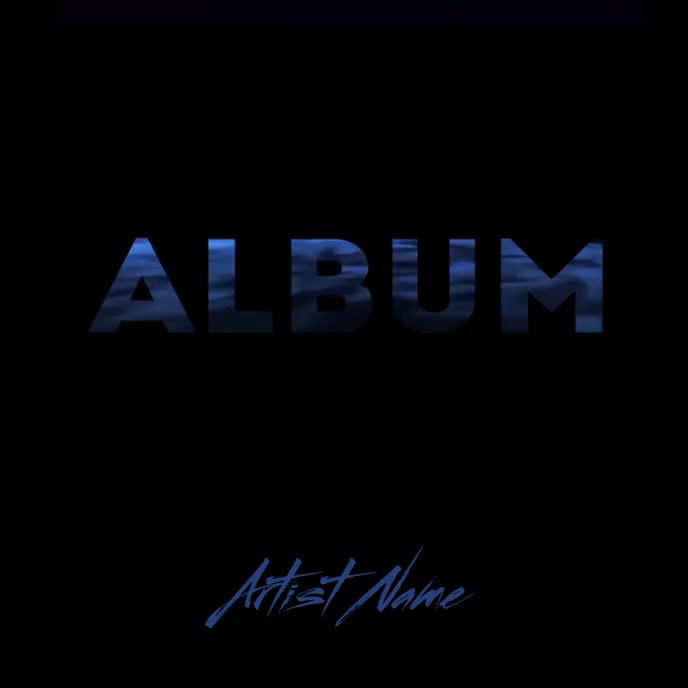 Plantilla de Album cover text mask lightning storm video | PosterMyWall