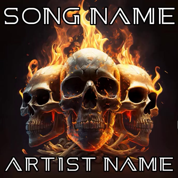 Album Cover - Triple Skulls Template | PosterMyWall