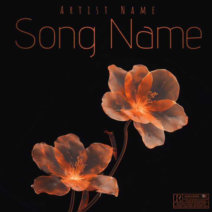 Album Cover: elegant orange album cover Template | PosterMyWall
