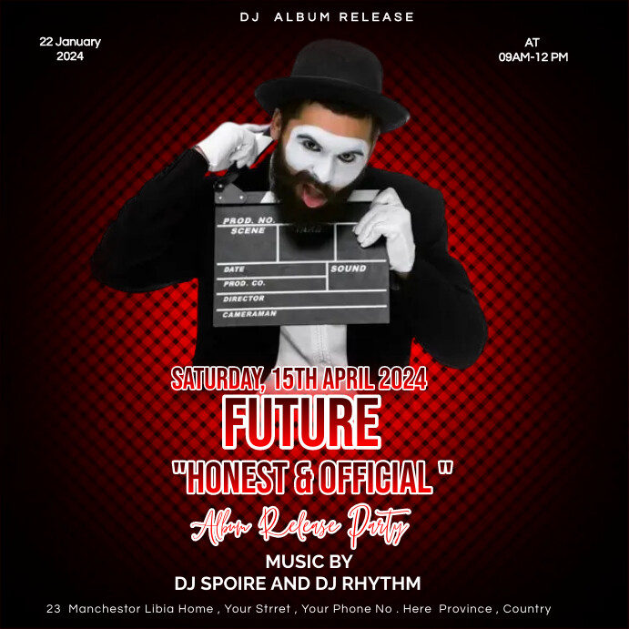 Album Release Flyer Template | PosterMyWall