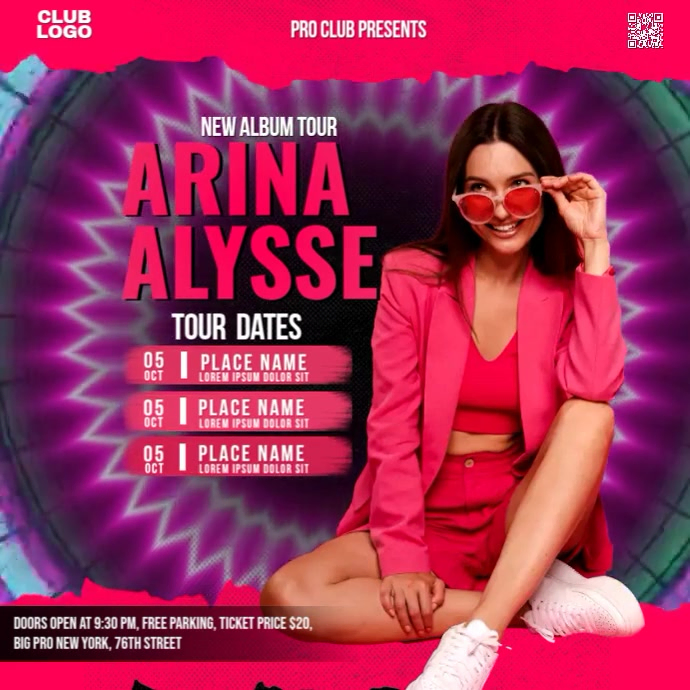 Album Tour Concert Ads Template | PosterMyWall