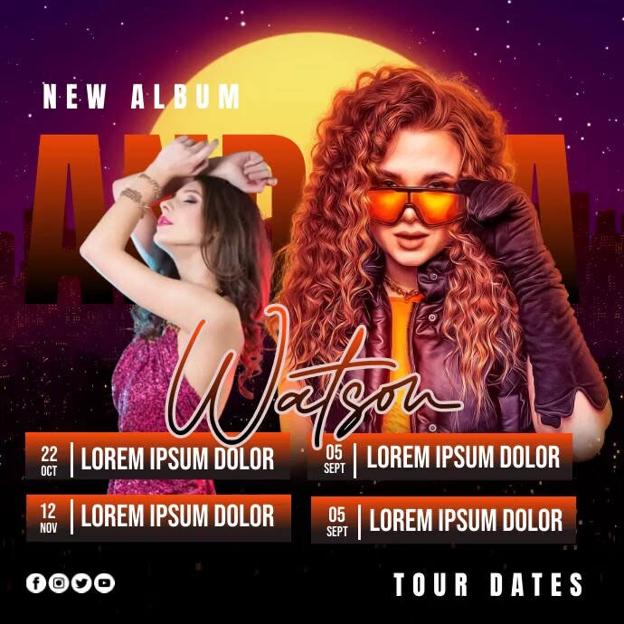 Album Tour Date Video Template | PosterMyWall