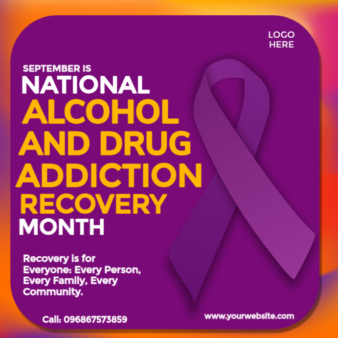 Plantilla de Alcohol and Drug Addiction Recovery Month | PosterMyWall