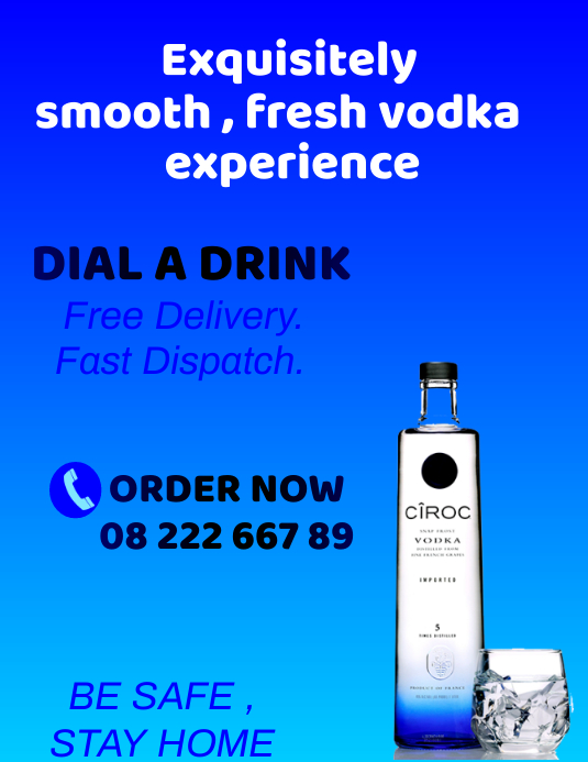 Copy of ALCOHOL DELIVERY FLYER TEMPLATE | PosterMyWall