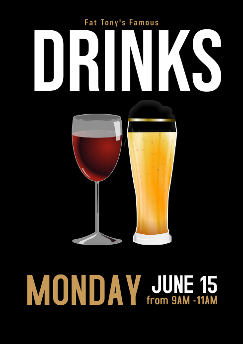 Alcoholic Drinks Template | PosterMyWall