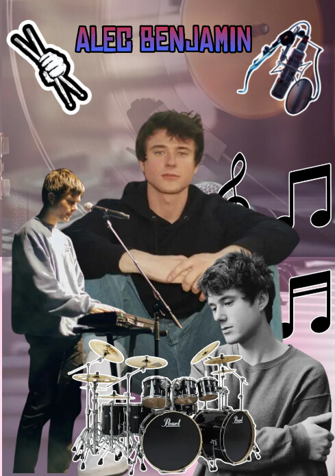 Plantilla de Alec Benjamin | PosterMyWall