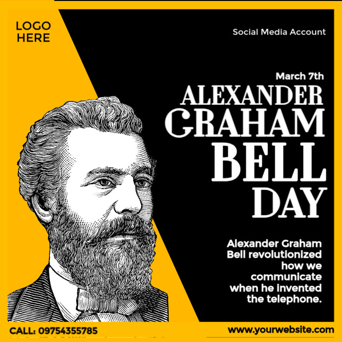 Copy of Alexander Graham Bell Day | PosterMyWall