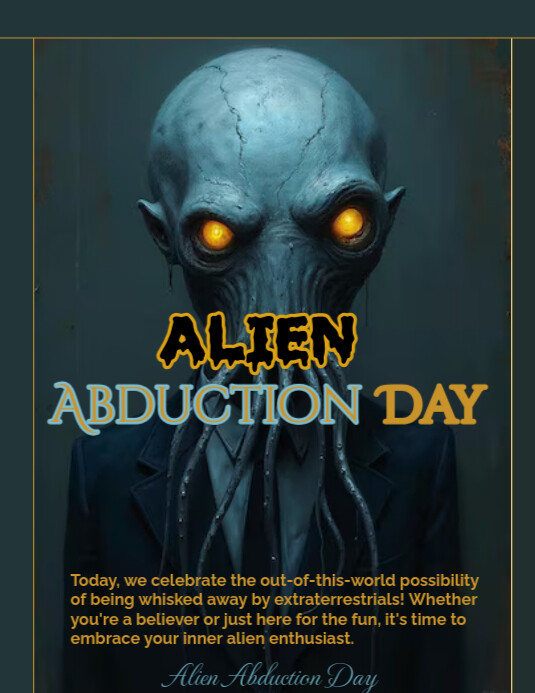 Copy of Alien Abduction Day | PosterMyWall