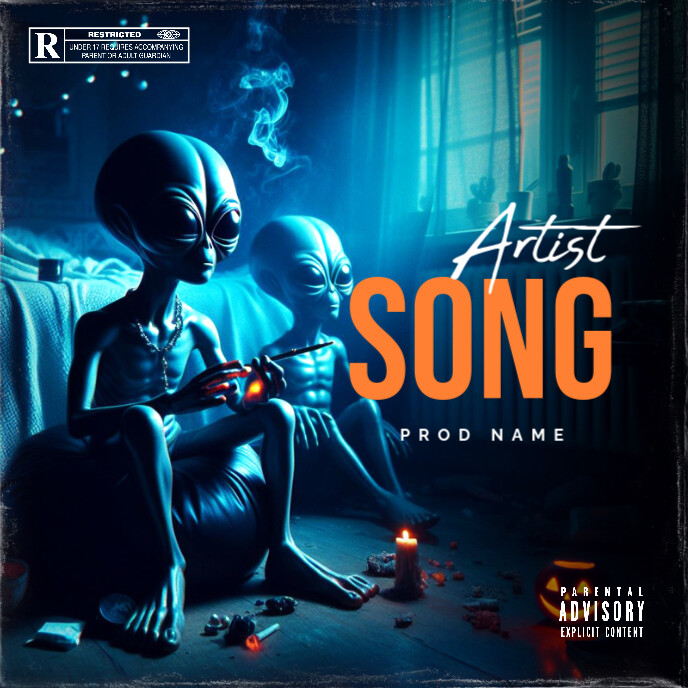 alien cover art Template | PosterMyWall