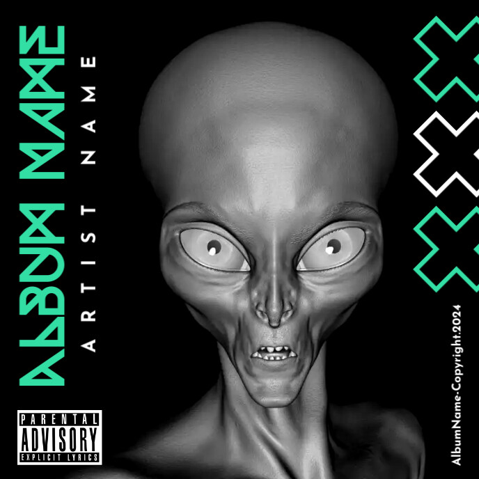 Alien Rap Album Template | PosterMyWall