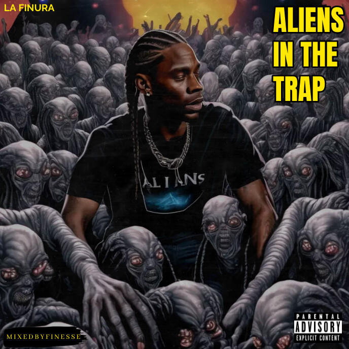 Aliens in the trap Album cover template | PosterMyWall