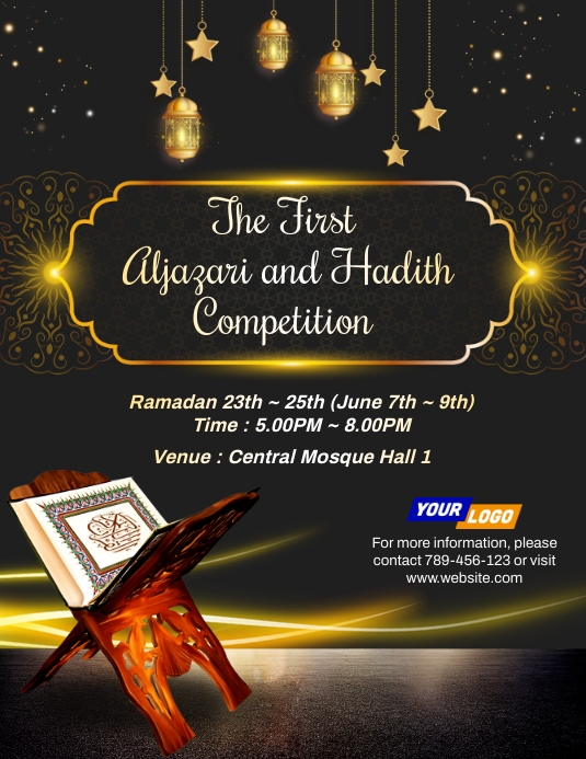Aljazari and Hadith competition flyer Template | PosterMyWall