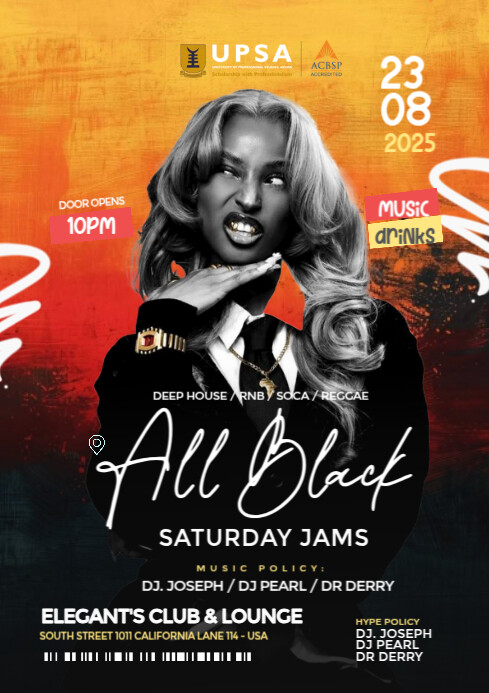 All Black Party Design Template | PosterMyWall